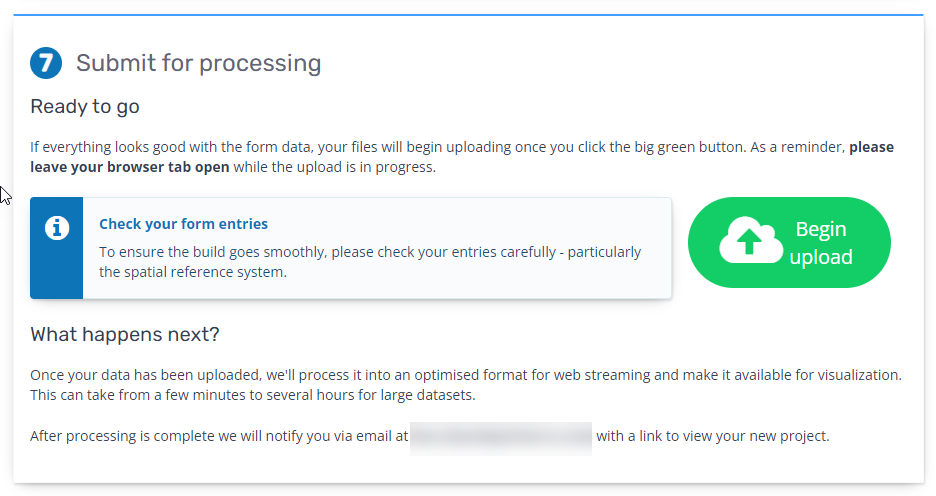 Uploading point cloud data | Pointerra