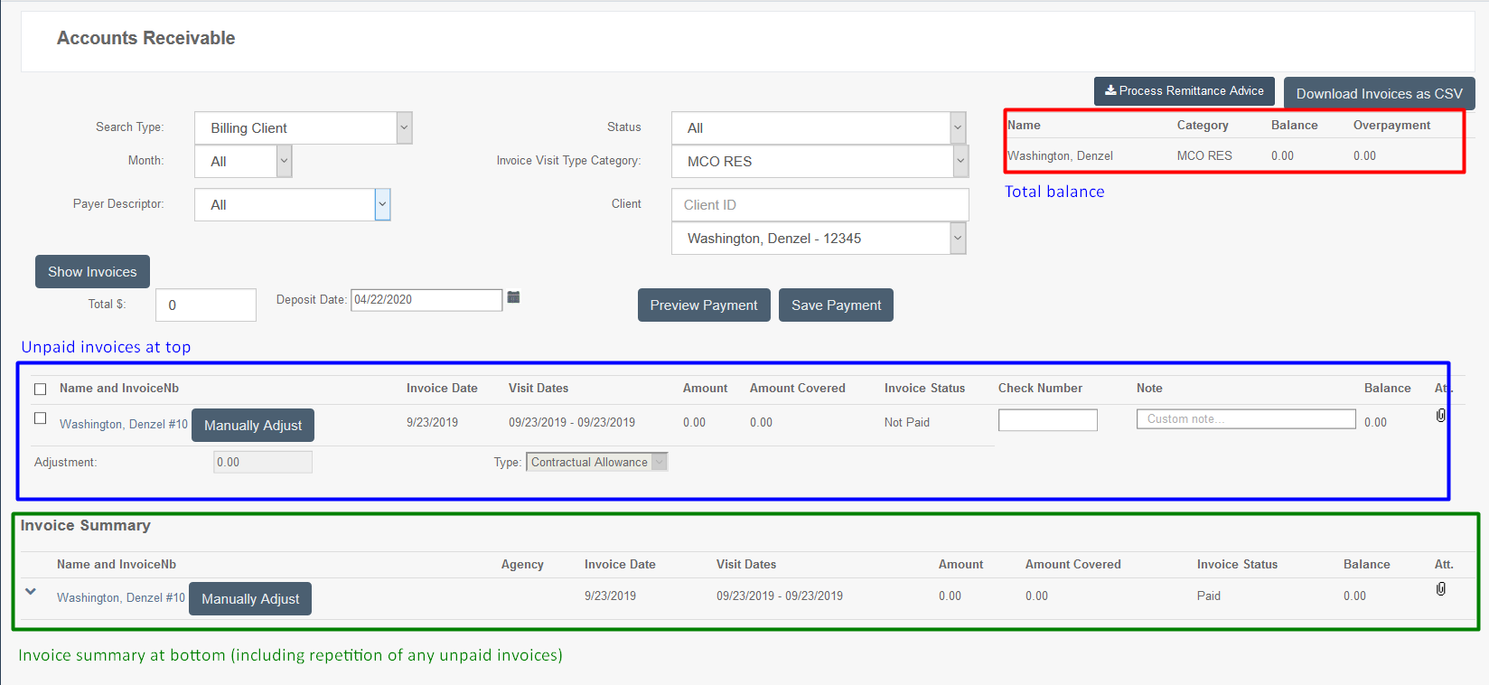 Posting Manual Payments (Accounts Receivable) | Ankota Help Center
