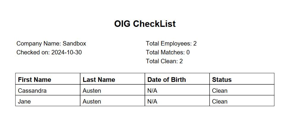 OIG Exclusion Search | Ankota Help Center