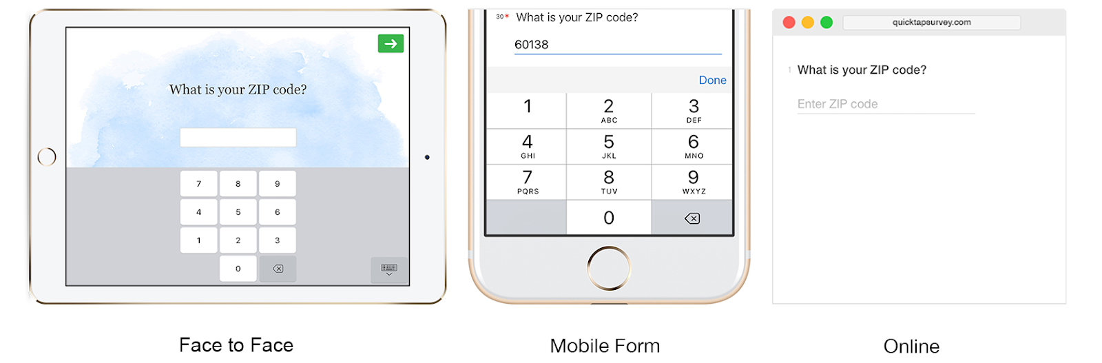 ZIP Postal Code QuickTapSurvey
