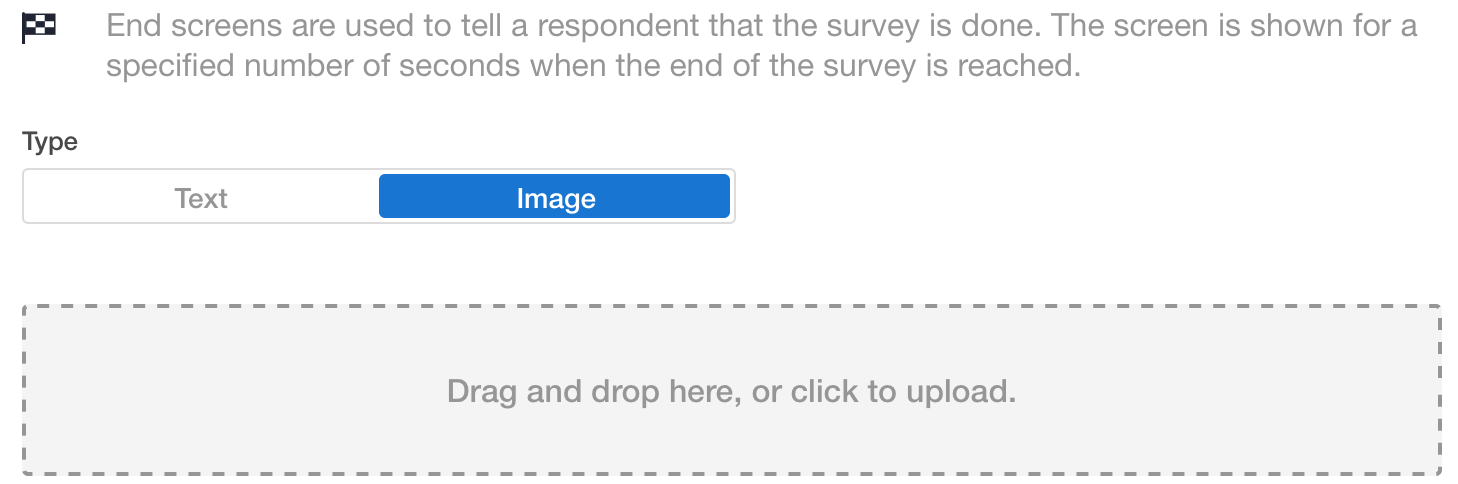 Create an End Screen | QuickTapSurvey