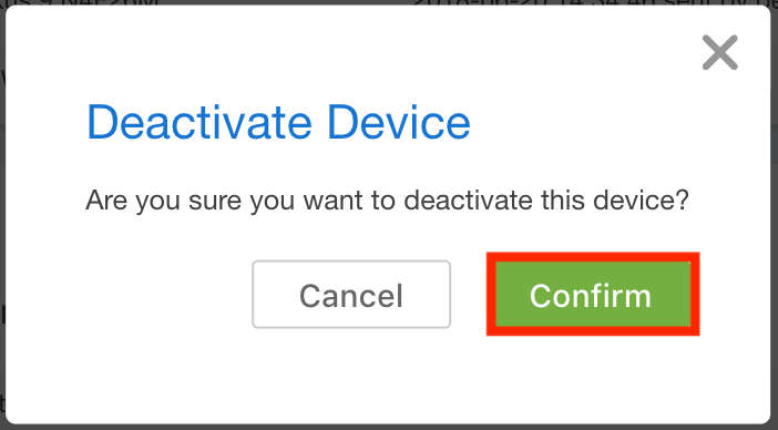 Deactivate Device | QuickTapSurvey