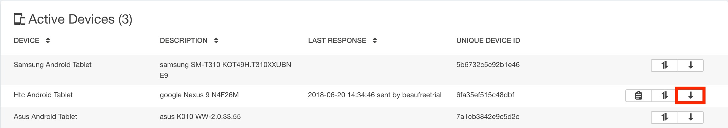 Deactivate Device | QuickTapSurvey