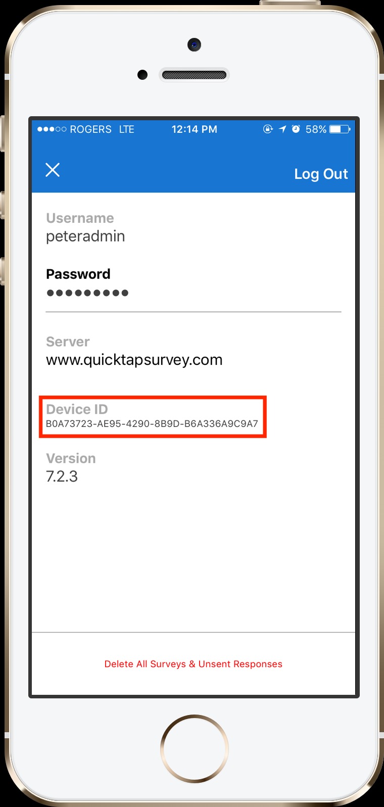 Locating the Device ID on Your Device | QuickTapSurvey