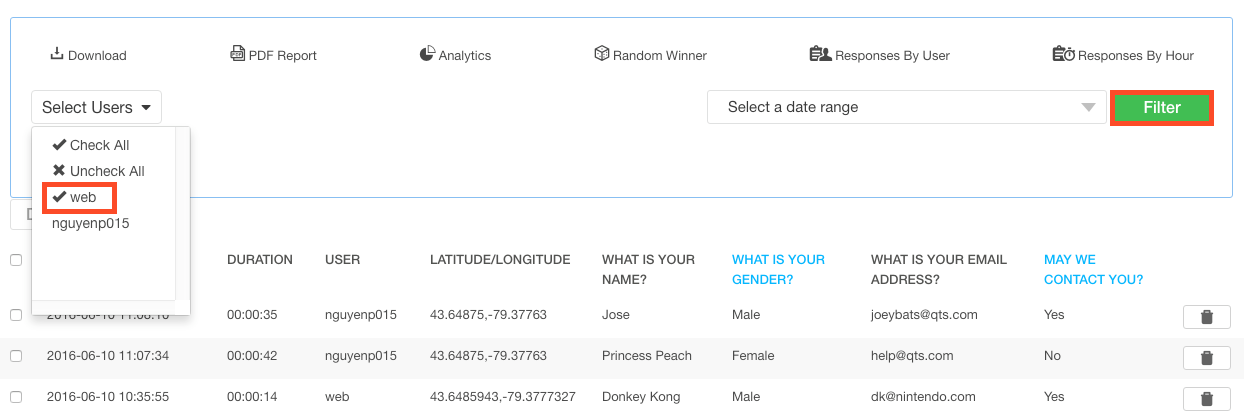 Viewing Your Survey Responses | QuickTapSurvey