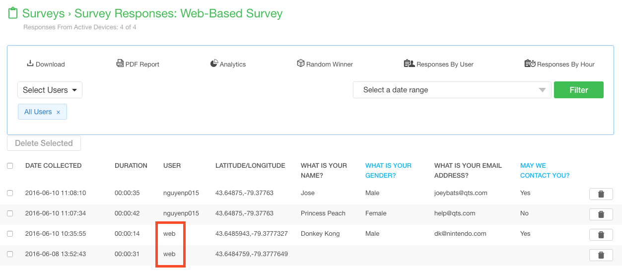 Viewing Your Survey Responses | QuickTapSurvey