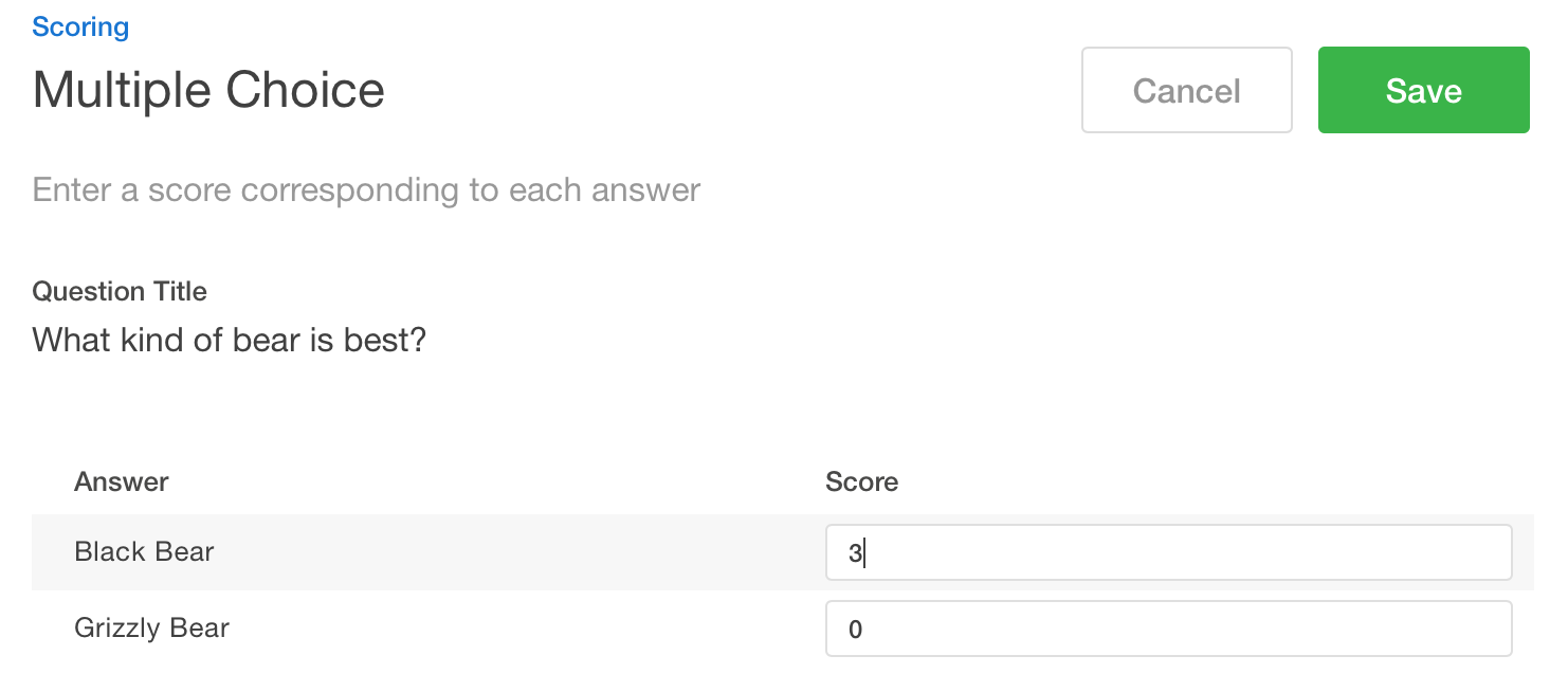 Survey Scoring | QuickTapSurvey