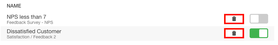 Delete a Notification | QuickTapSurvey