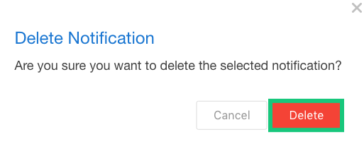 Delete a Notification | QuickTapSurvey