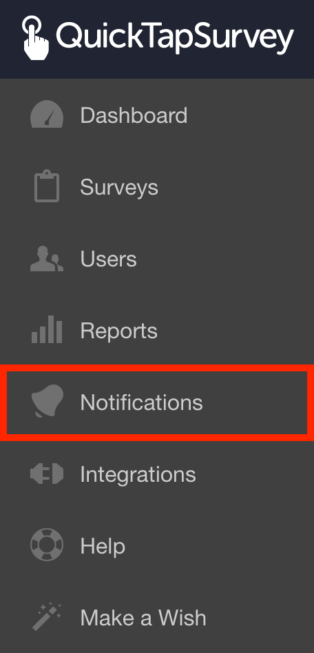 Delete a Notification | QuickTapSurvey