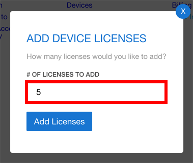 Add Device Licenses | QuickTapSurvey