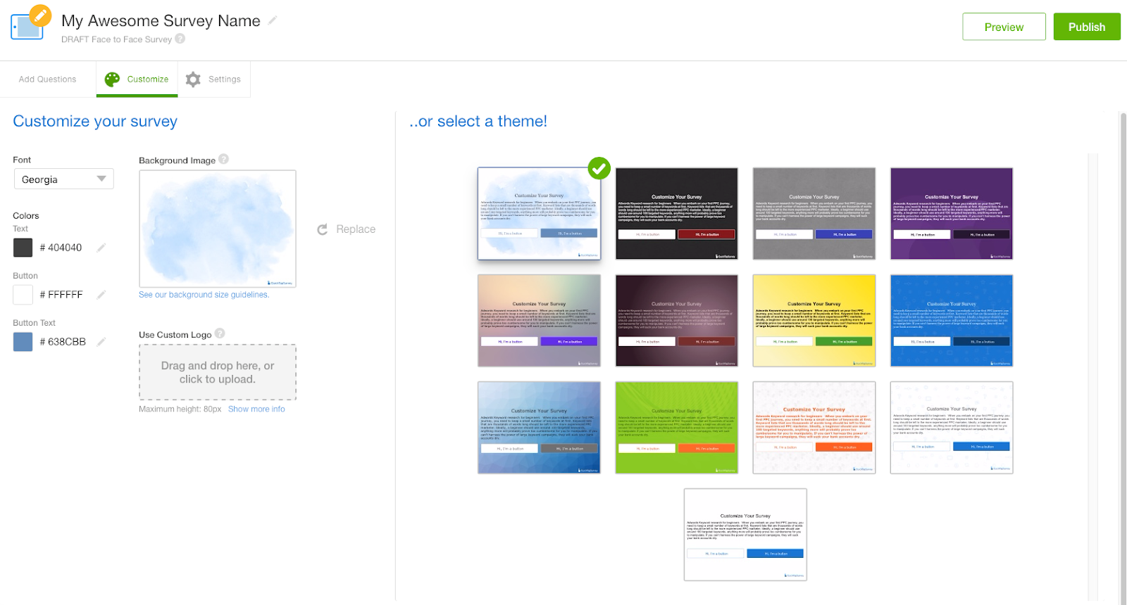 Create a New Survey | QuickTapSurvey