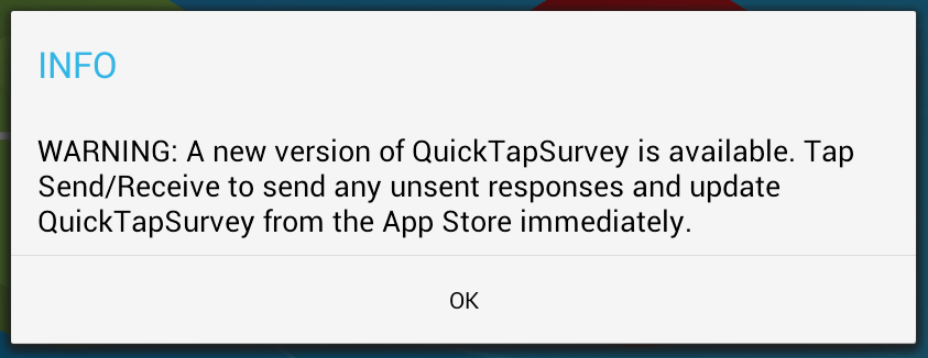 Updating the QuickTapSurvey App - Android | QuickTapSurvey