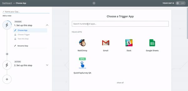 Setting up your QuickTapSurvey Trigger for Zapier | QuickTapSurvey