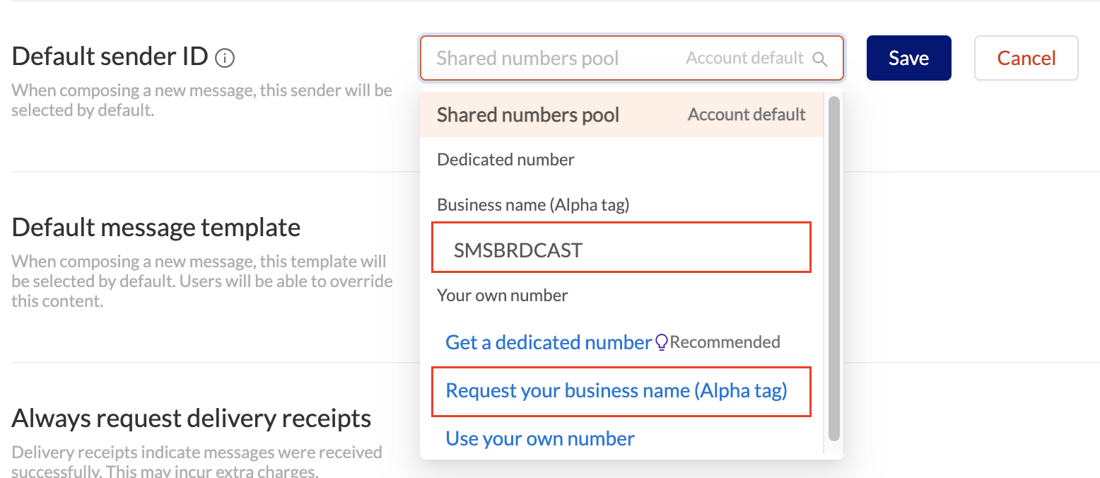 Alpha Tags – SMS Broadcast