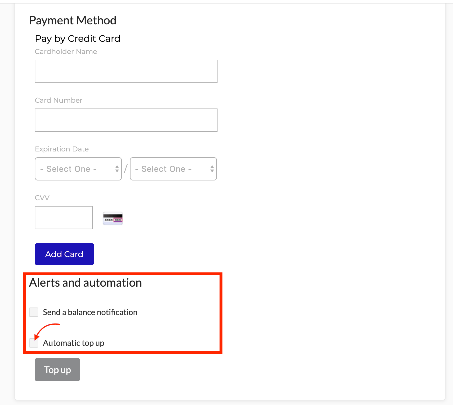 Topping-Up your account – SMS Broadcast