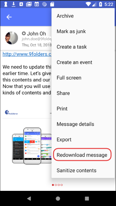 If there has no shown in message view, it's what you should check ...