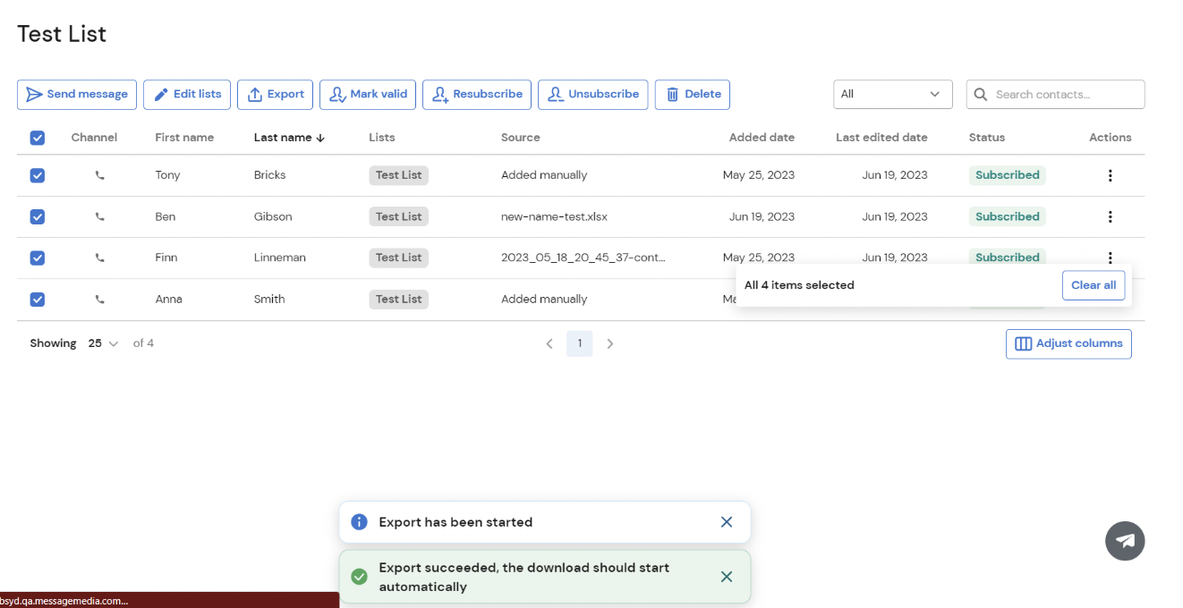 Contacts V2 | Exporting Contacts – mTXT
