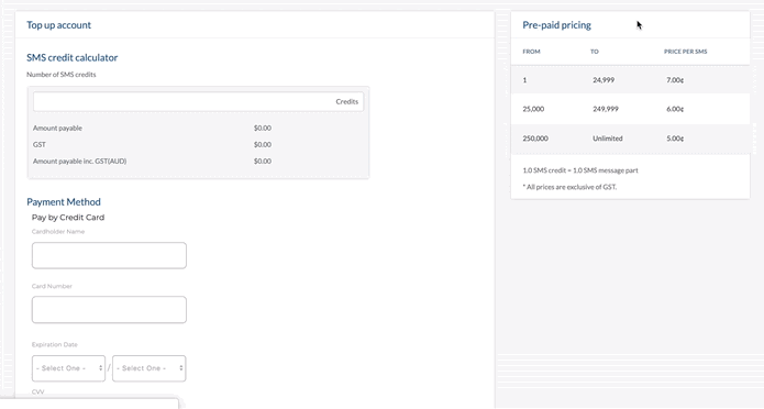 Topping-Up your pre-paid account – StreetData