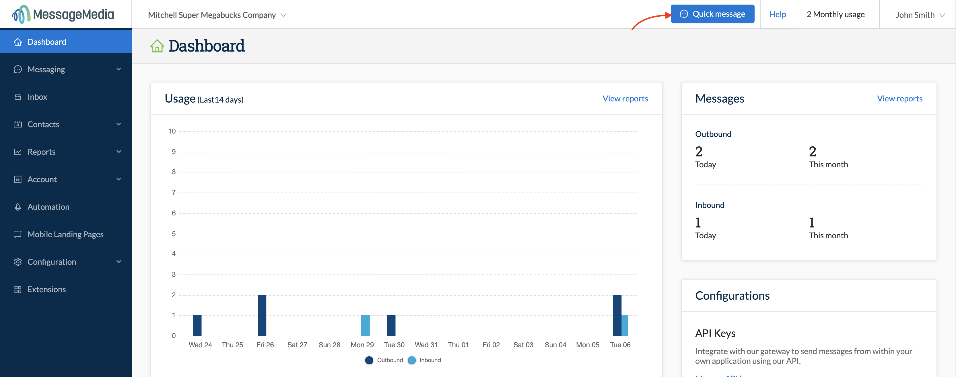 Basic Message Sending – MessageMedia