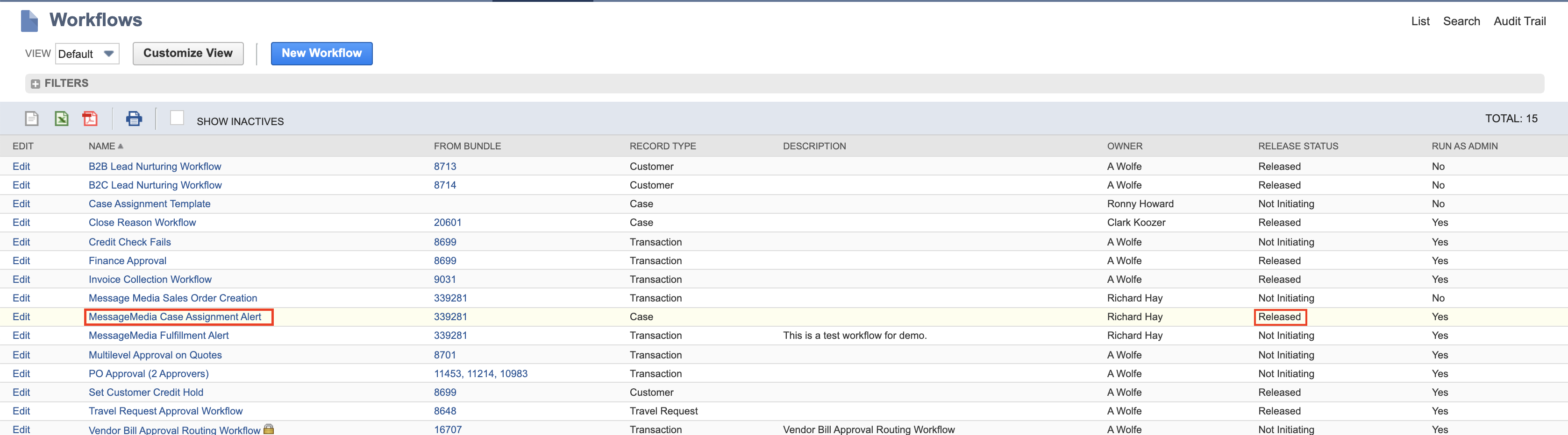 NetSuite | Pre-configured Workflows – Sinch Engage