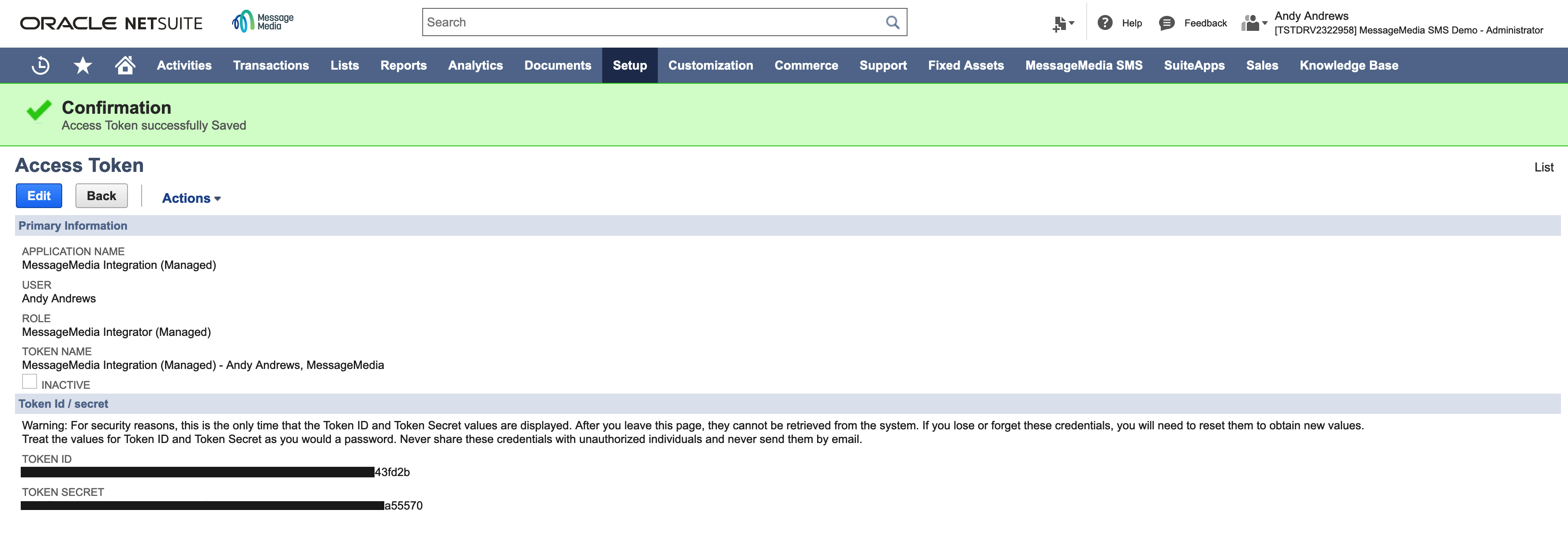 NetSuite | Setup | Step 5: Creating Tokens for Webhooks – Sinch ...