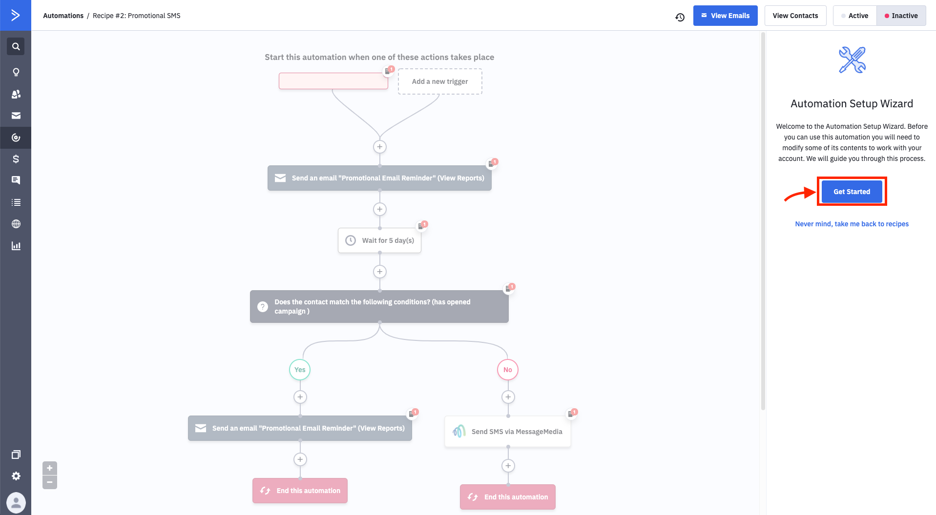 ActiveCampaign | How to import pre-built workflow recipes – Sinch Engage
