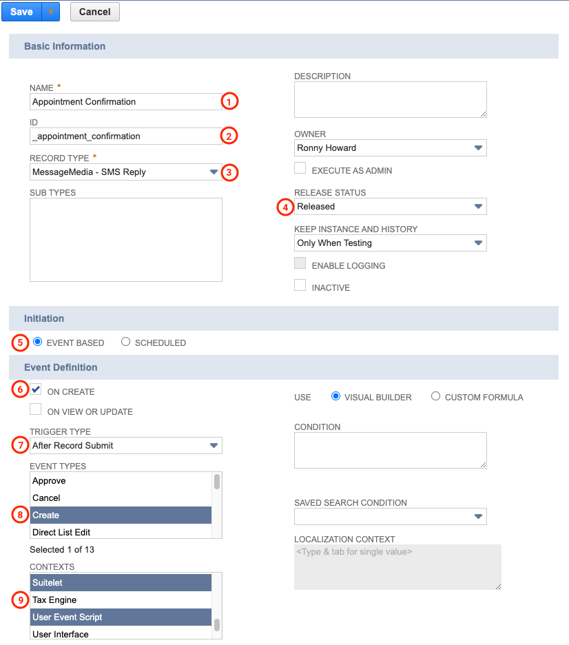 NetSuite | Creating a reply back workflow on receiving appointment confirmation/cancellation ...