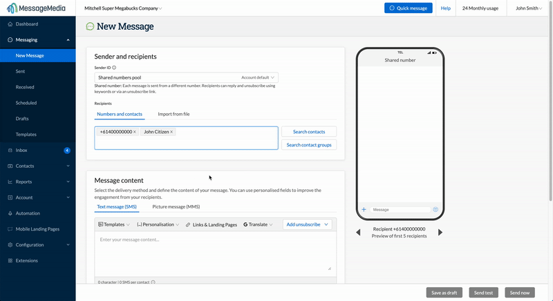 Sending Messages – MessageMedia