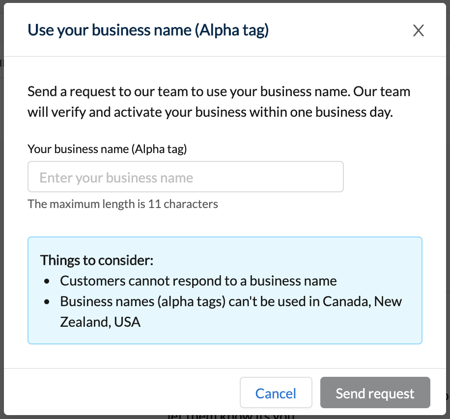 Alpha Tags – TPG Telecom Messaging Hub
