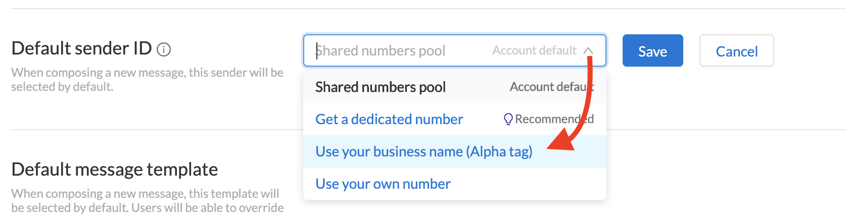 Alpha Tags – TPG Telecom Messaging Hub