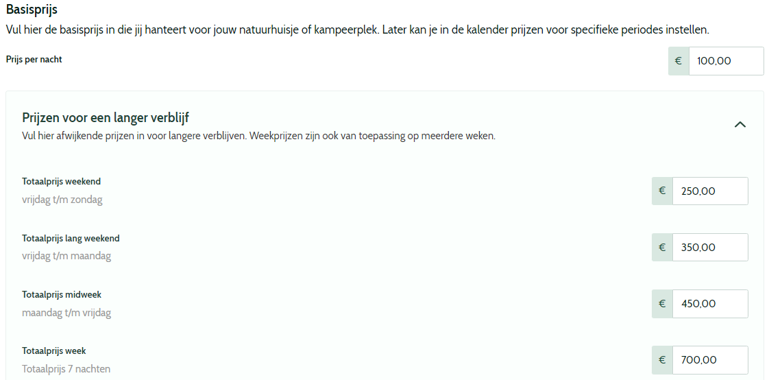 Hoe vul ik een prijs per persoon in? | Verhuurders FAQ
