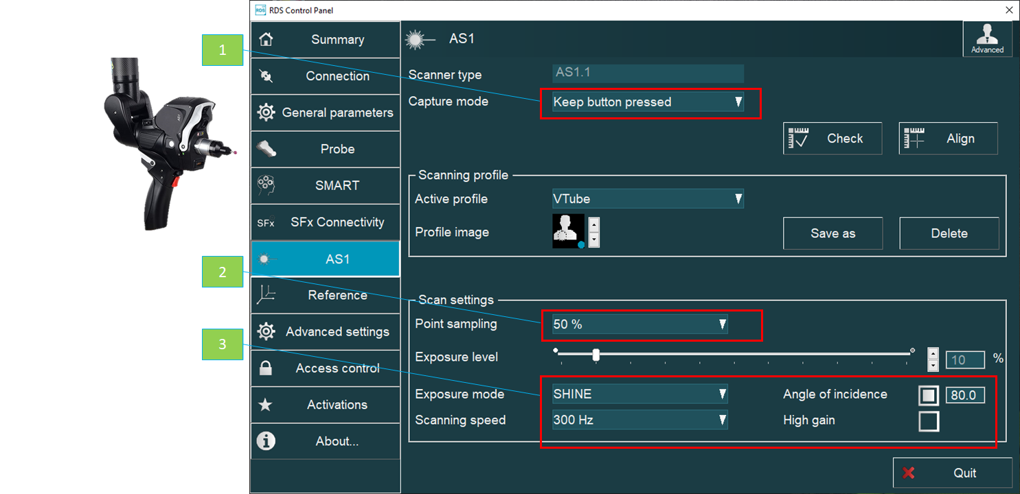 HEXAGON RDS AS1 Scanner Setup Recommendations - Blue Laser | Advanced ...