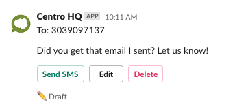 Sending your first Messages | Centro