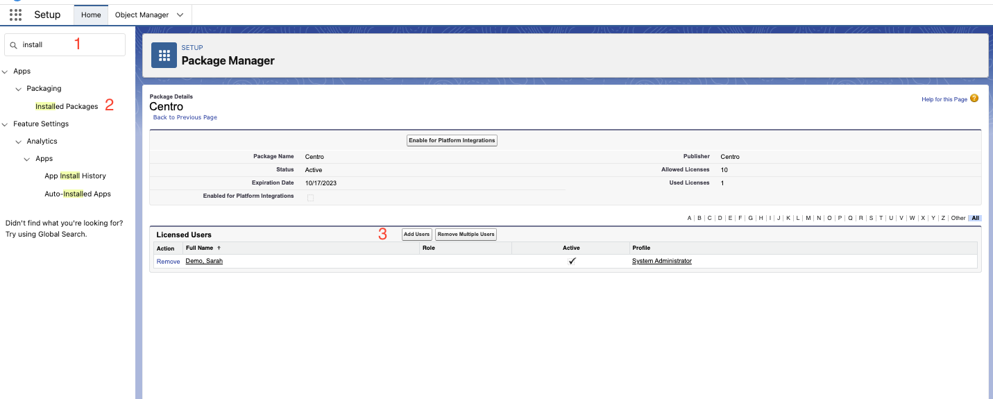 Assigning Salesforce Permissions and Licenses | Centro