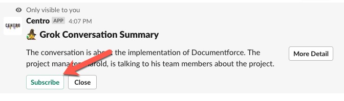 Grok - Slack Channel Summary & Daily Digest | Centro