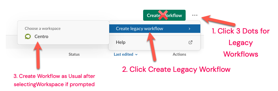 Changes to Slack Workflow Builder and Centro Workflow Steps | Centro