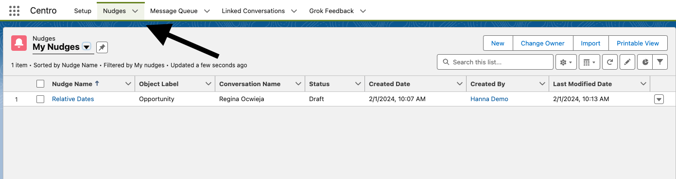 Centro Nudges: Setup | Centro