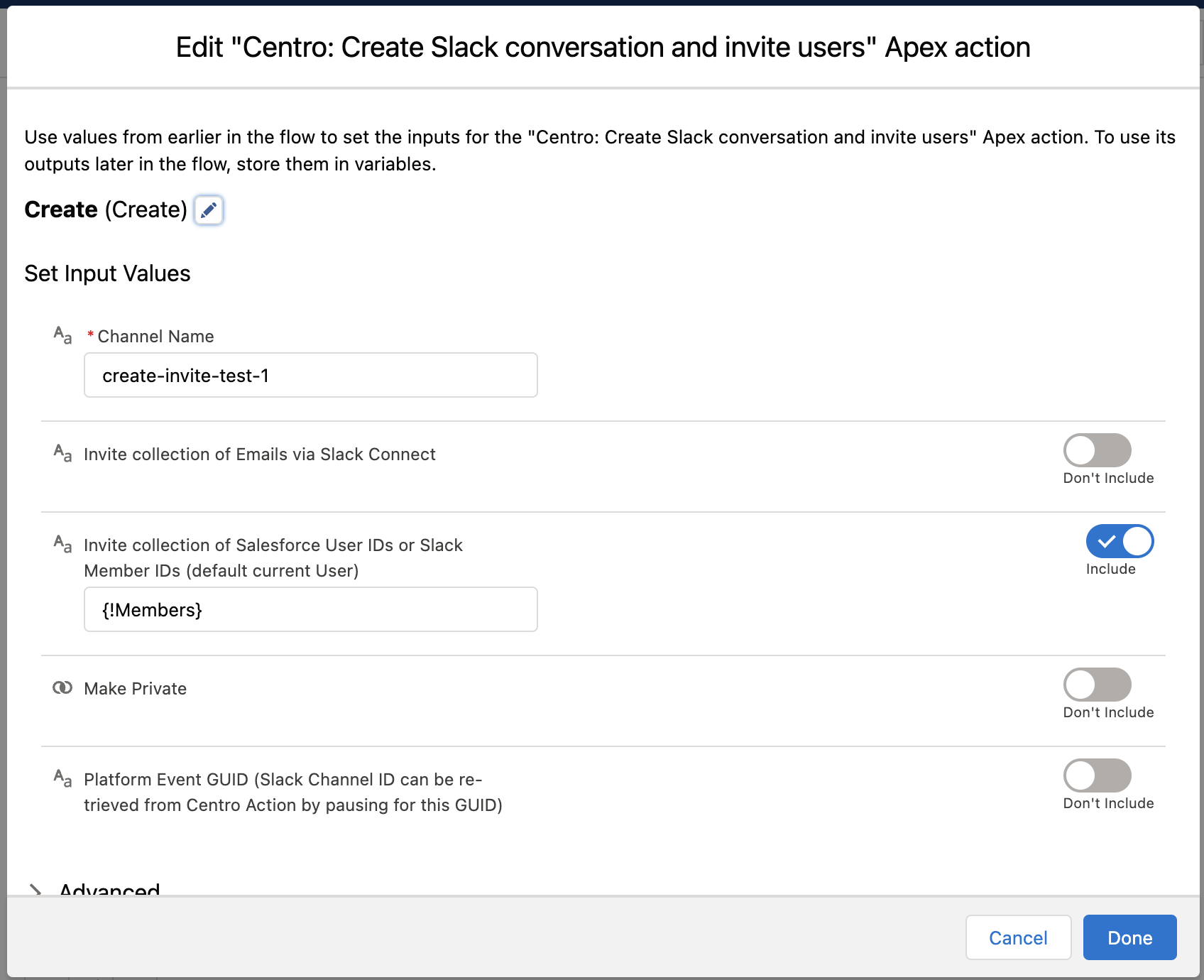 Create a Conversation or Invite Users | Centro