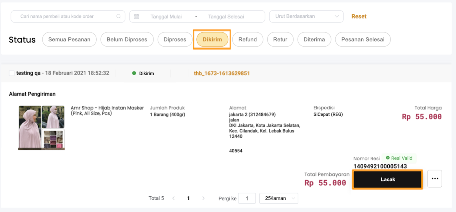 Panduan proses pesanan menggunakan RESI MANUAL pada Stockist Dashboard ...