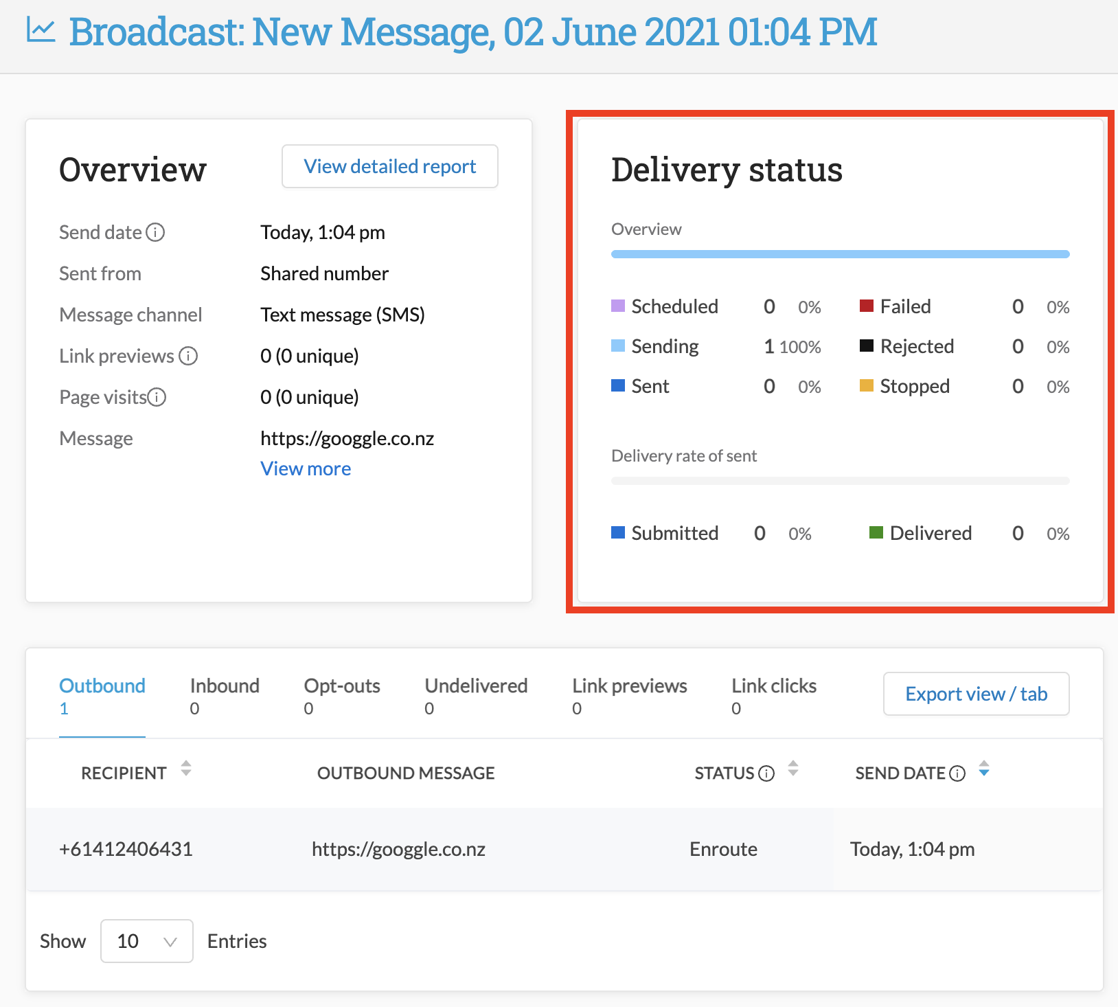 Message Status Definitions | 2degrees