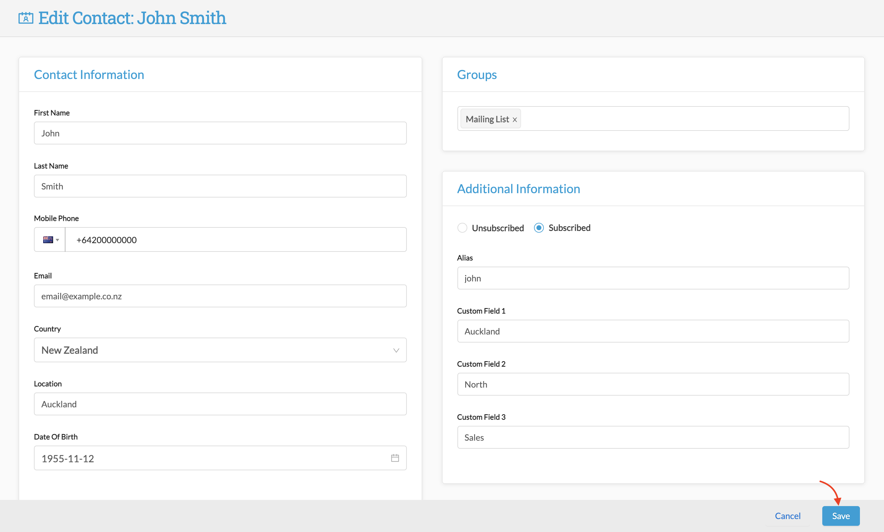 How to create contacts | 2degrees