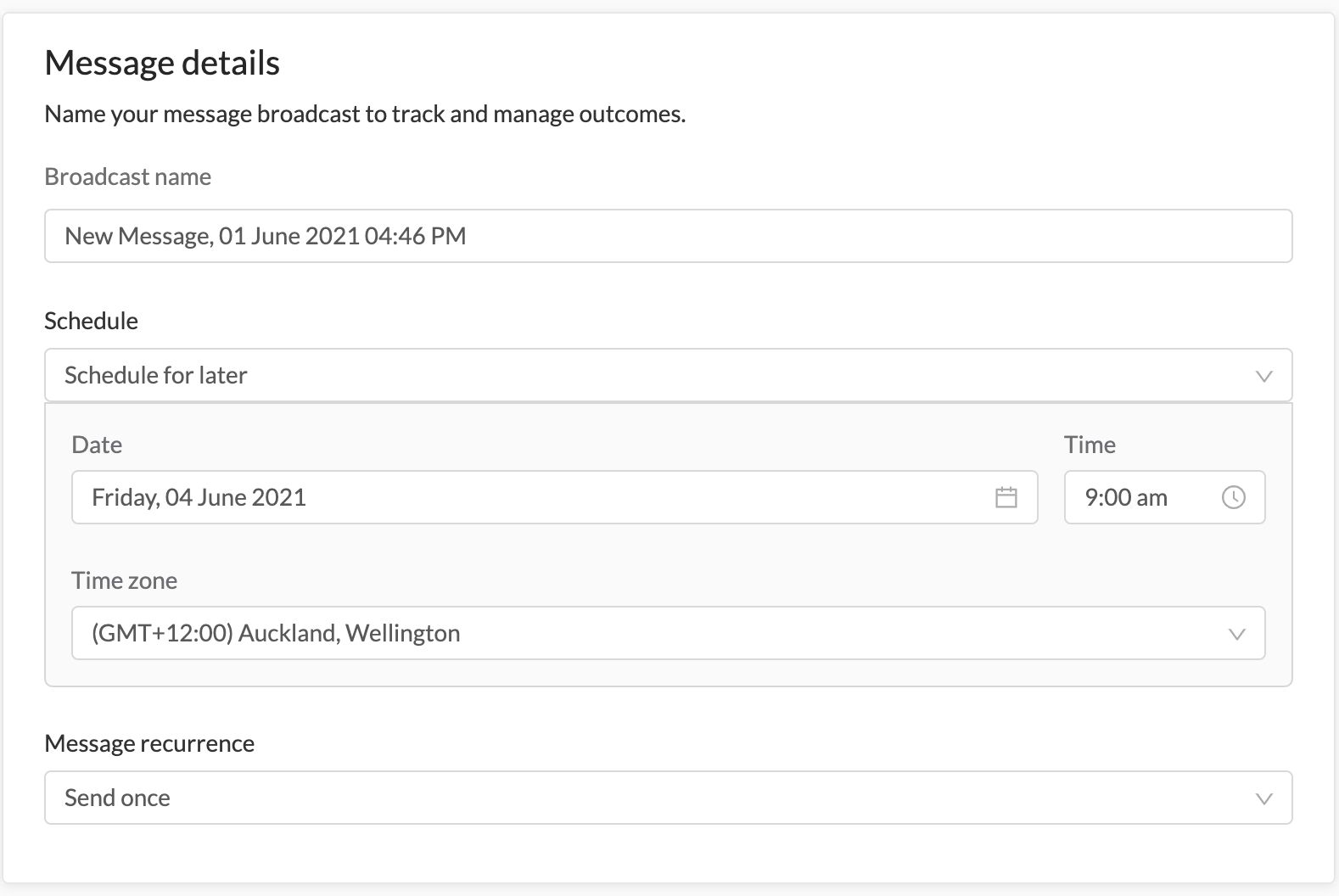 Scheduling Messages | 2degrees