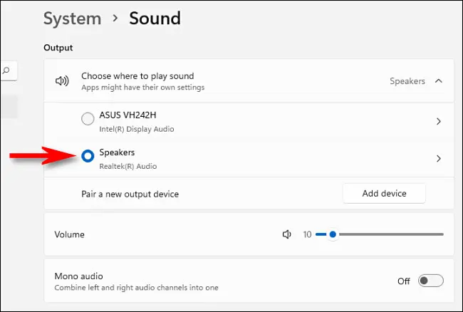 How to Select a Sound Output Device in Windows 11 | Sentryon Self Help ...