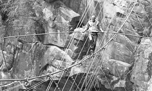 Karl Wallenda was a tightrope walker. He fell to his death in 1978