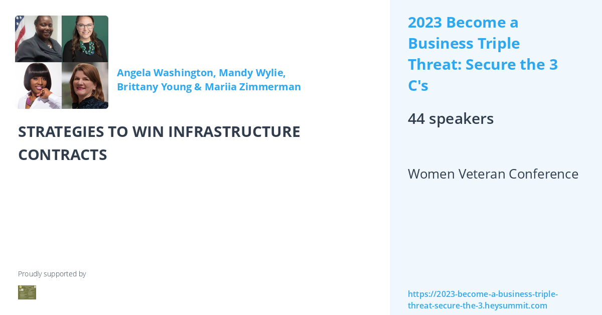STRATEGIES TO WIN INFRASTRUCTURE CONTRACTS