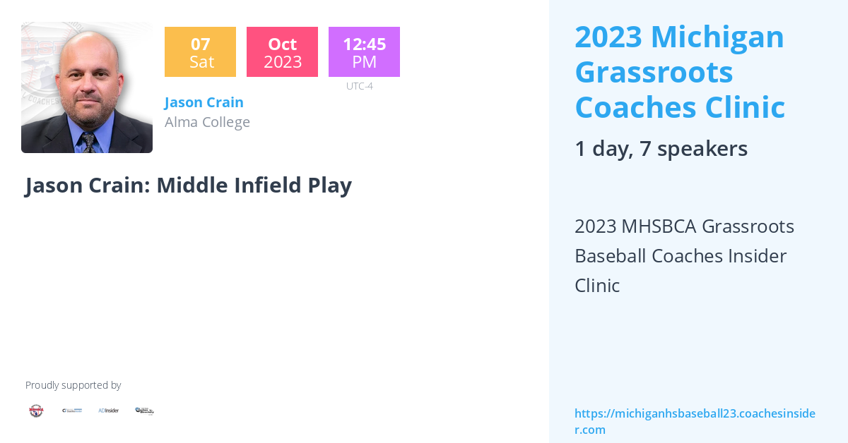 Jason Crain - 2023 Michigan Grassroots Coaches Clinic