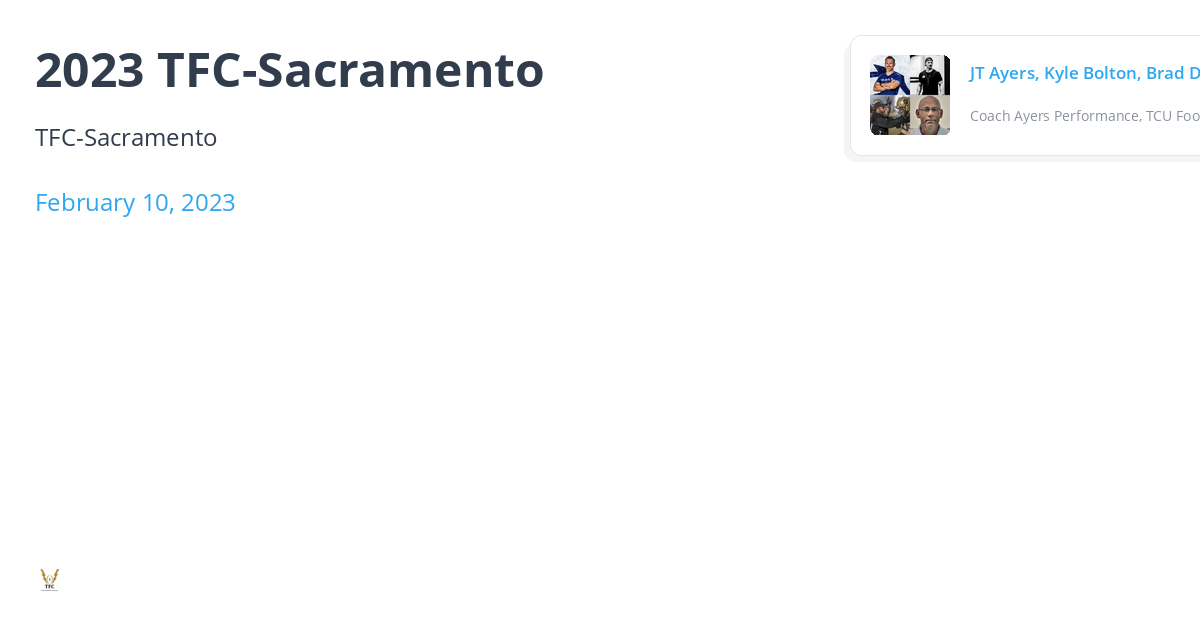 Speakers - 2023 TFC-Sacramento