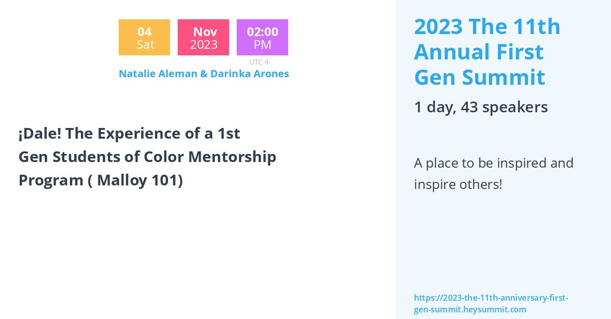 Natalie Aleman - 2023 The 11th Annual First Gen Summit