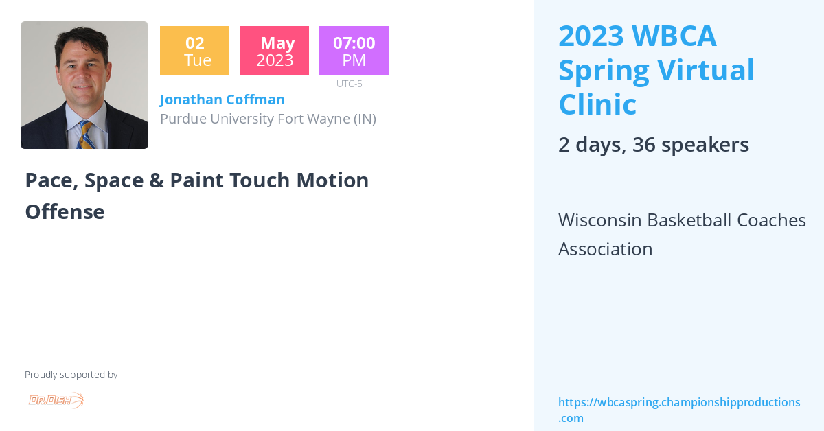 Jonathan Coffman - 2023 WBCA Spring Virtual Clinic